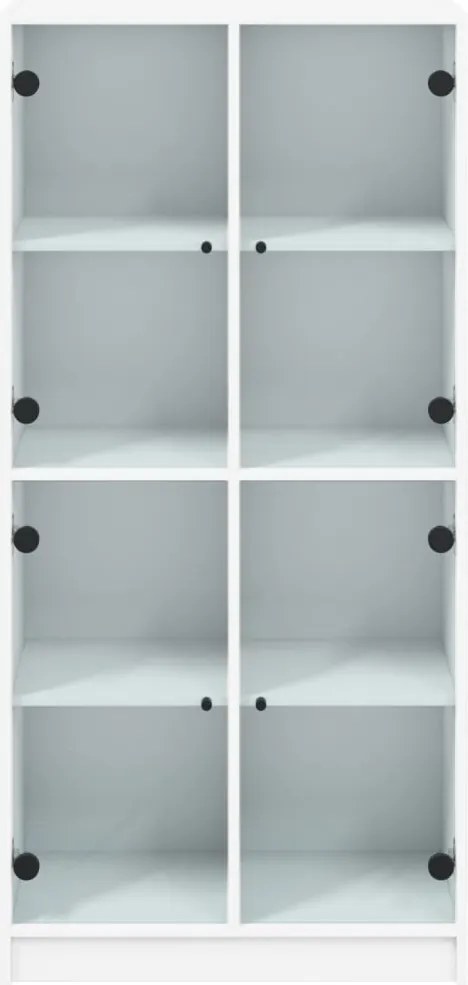 Highboard s dvířky bílý 68 x 37 x 142 cm kompozitní dřevo 3295857
