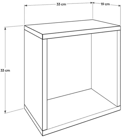 Nástěnná police 33x33 cm bílá