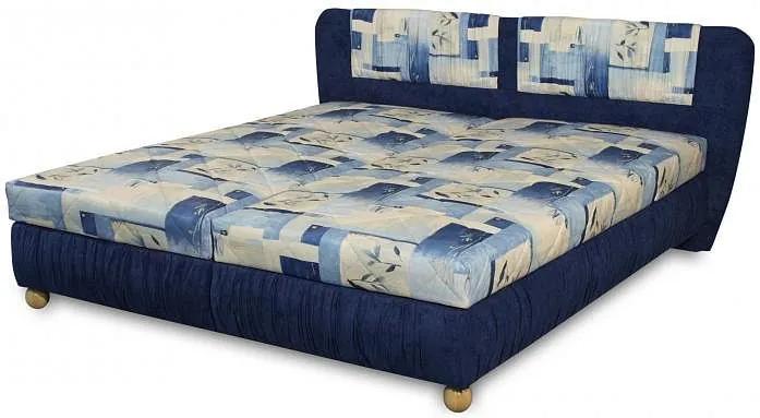 Čalouněná postel Bára - modrá, 215x92x205 cm
