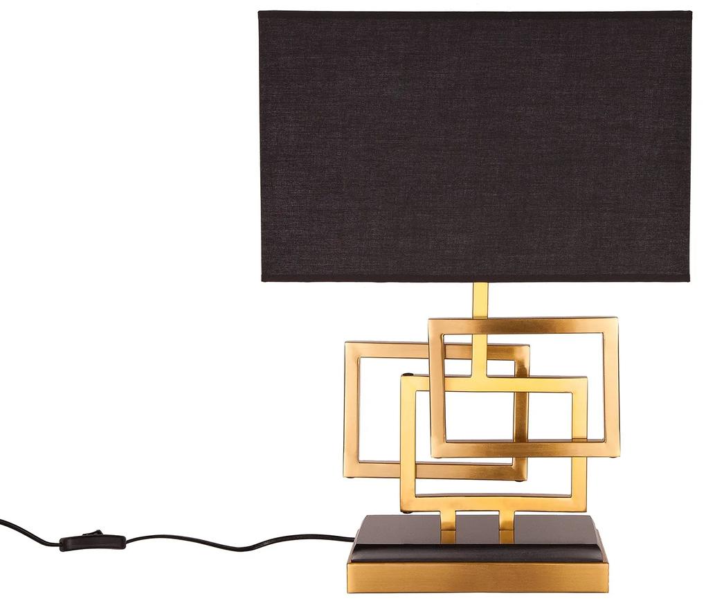 Invicta Interior Designová kovová stolní lampa zlatá - Graie