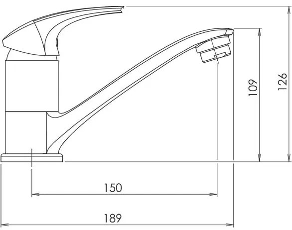 Novaservis Metalia ECO+ Dřezová baterie, chrom 57096,0E