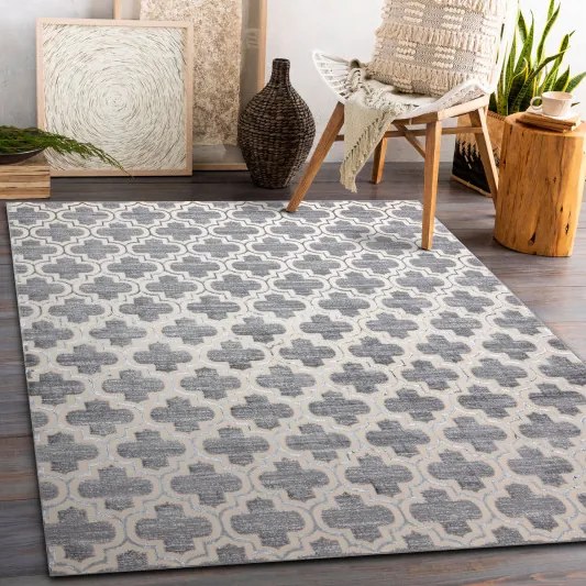 Kusový koberec Core W6764 Trellis grey/cream, 200x290, šedá, chodba / predsieň, Dywany Łuszczów