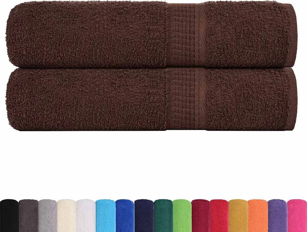 Ručníky do sprchy FROGN 2 ks hnědé 70 x 140 cm 360 g/m² 136761