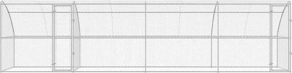 Psí kennel 4 ks Stříbrná 8 x 2 x 2 m Pozinkovaná ocel 3368340