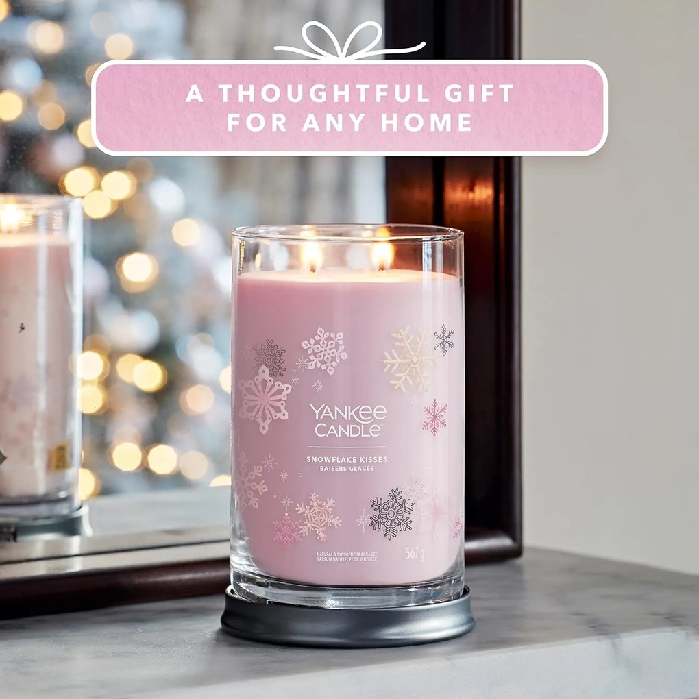 Yankee Candle vonná svíčka Signature Tumbler ve skle velká Snowflake Kisses 567g