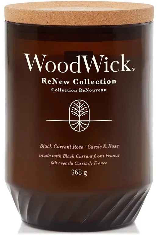 WoodWick – ReNew svíčka Black Currant & Rose (Černý rybíz a růže) Velikost: velká 368 g
