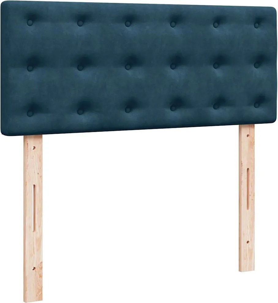 Box spring postel s matrací modrá 120 x 200 cm samet 3287726