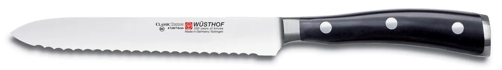 WÜSTHOF Univerzální nůž se zoubkovaným ostřím 14 cm Classic Ikon