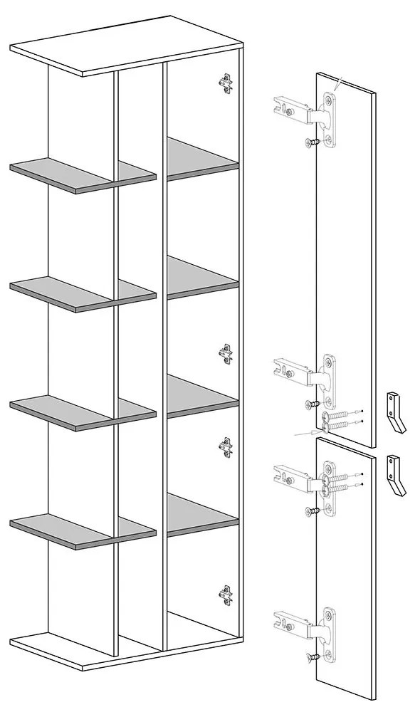 PLANET č | regál PL5 | 60 cm | černá/dub/béžová