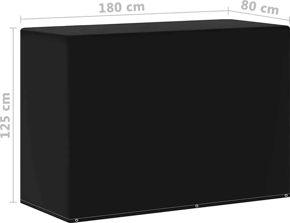 Plachty na zahradní nábytek a grily 2 ks 6 oček 180x80x125 cm 3082847