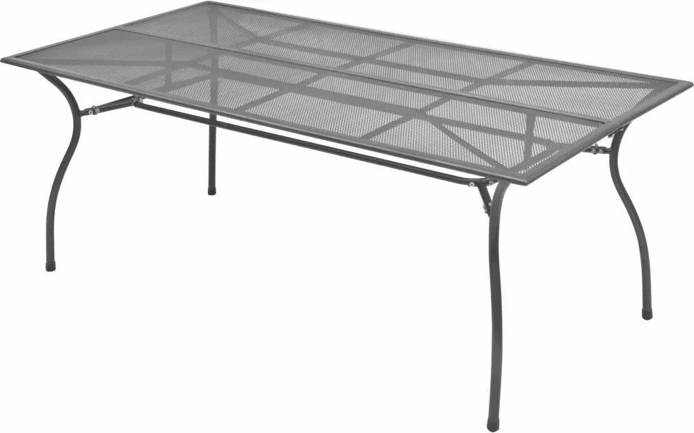 Venkovní jídelní stůl - ocelové pletivo | 180x90x72 cm