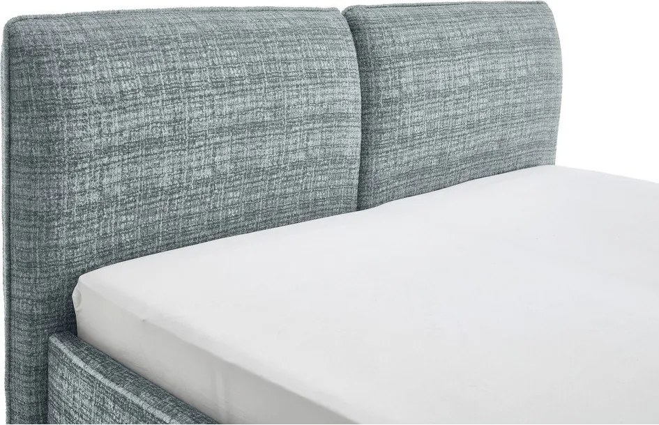 Modrá čalouněná dvoulůžková postel bez roštu 180x200 cm Infinity – Meise Möbel