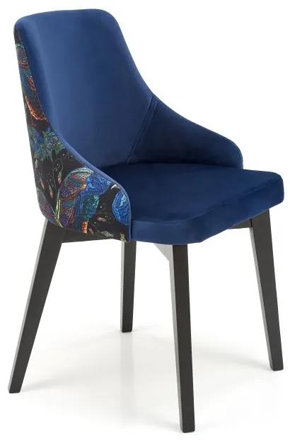 Jídelní židle ENDO (Černá / Tmavě modrá)