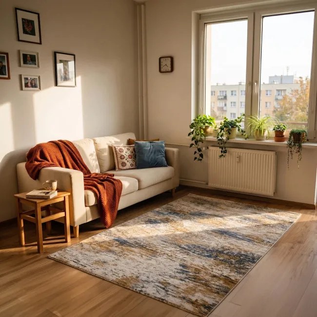 Protiskluzový koberec NOVO mramor béžový