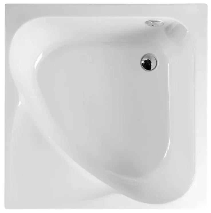 Polysan Carmen Hluboká sprchová vanička, čtverec 90x90x30cm, bílá, 29611