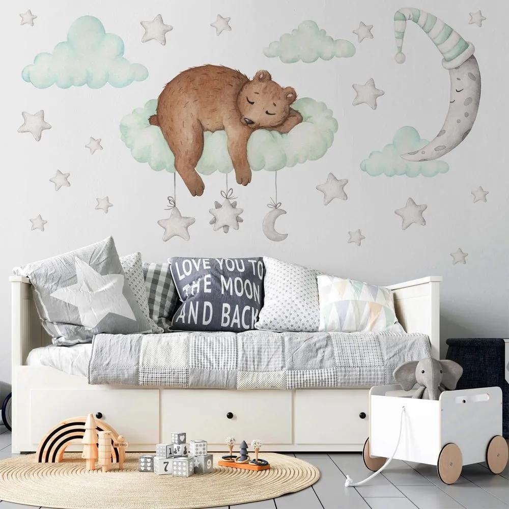 Gario Dětská nálepka na zeď Sweet dreams - medvídek