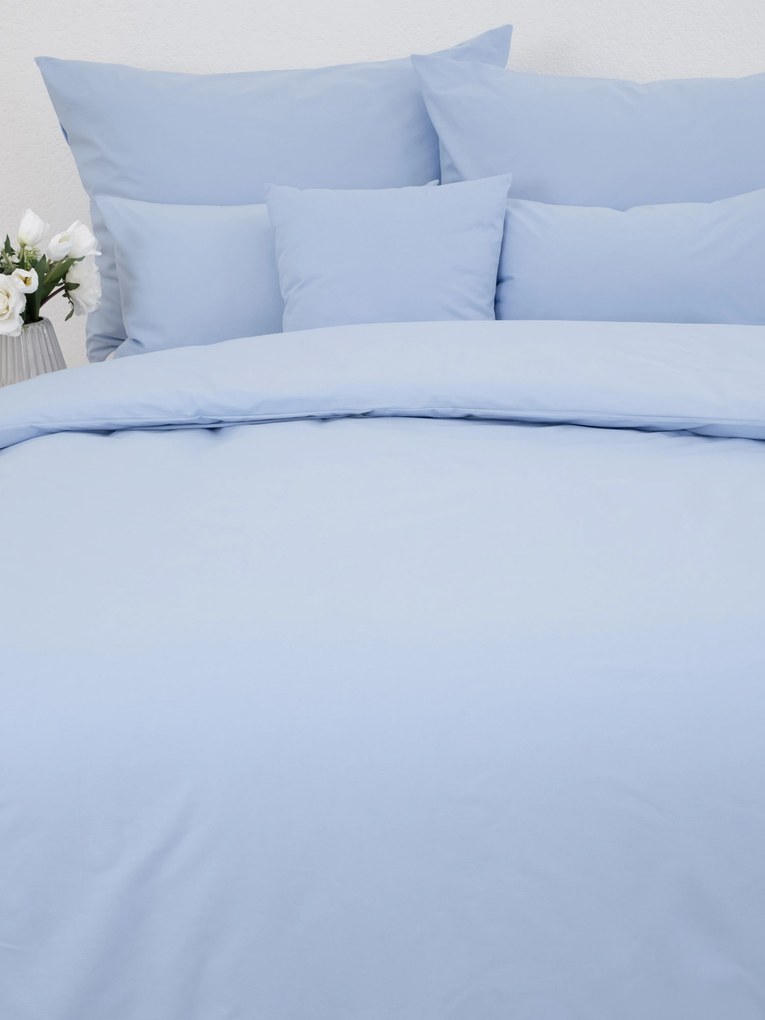 MK Lůžkoviny Francouzské bavlněné povlečení Renforcé - Jasmine světle modrá 220 × 200 cm, 2ks 70 x 90 cm