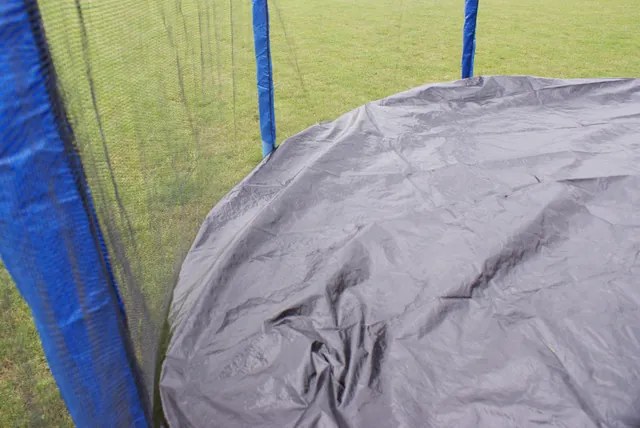 Premium Modrá trampolína 400 cm s ochrannou sítí + žebřík + krycí plachta