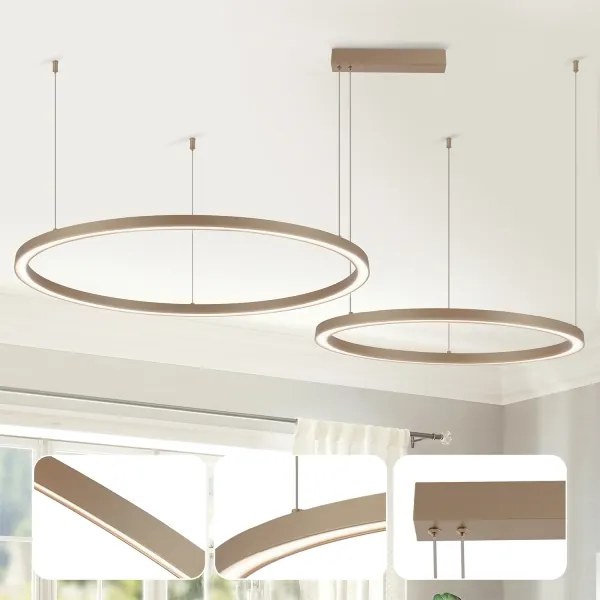 Brilagi - LED Stmívatelný lustr na lanku PORTOFINO LED/98W/230V béžová + DO
