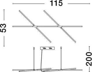 Závěsné LED svítidlo NOVA LUCE RACCIO 27W 3000K 9695213 stmívatelné Triac