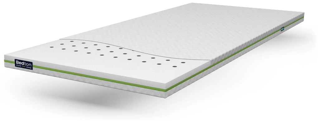 Matrace BEDTON TOPPER PUR HARD  100x180x5 ALOE VERA podšitý rounem