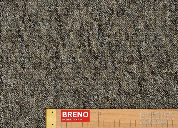 Breno Metrážový koberec ULTRA 94 šedý, šíře 400 cm, Šedá