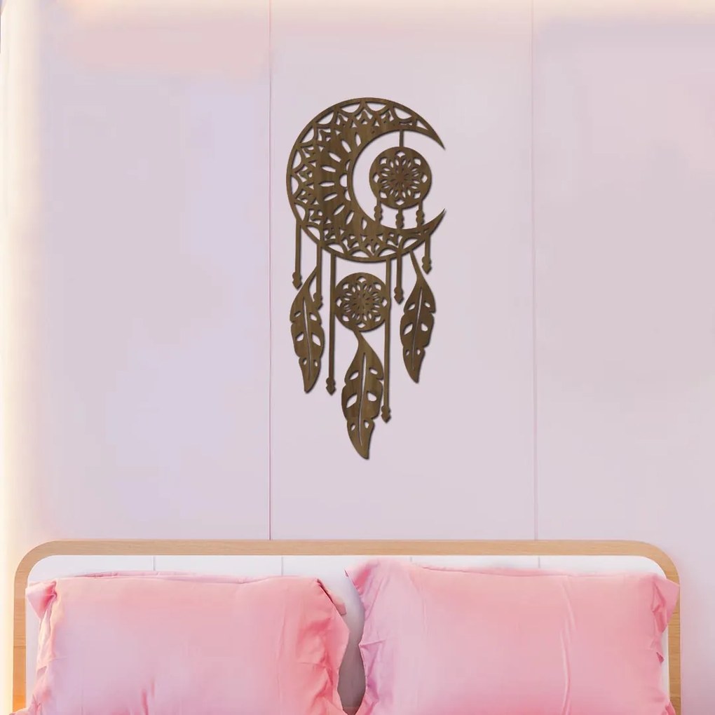 dřevo života Lapač snů MANDALA MOON Rozměry (cm): 27x60, Zvolte barvu dekoru: Ořech