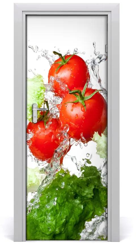 Fototapeta na dveře samolepící rajčata a zelí 75x205 cm