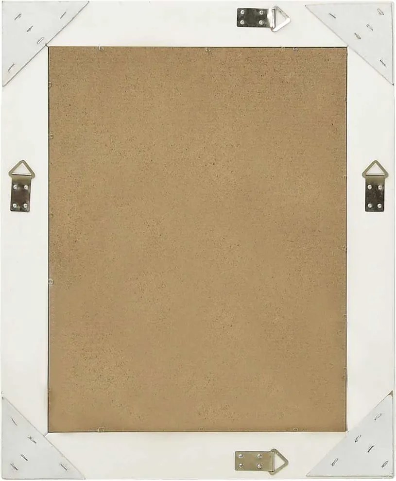 Nástěnné zrcadlo barokní styl 50 x 60 cm bílé 320316