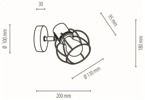 Spot-Light 26114104 - Nástěnné bodové svítidlo PHIPHI 1xE27/60W/230V dub