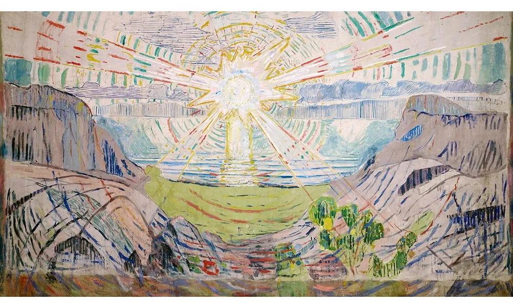 Reprodukce obrazu Edvard Munch - The Sun, 70 x 40 cm