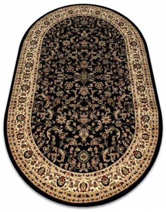 Koberec ROYAL ADR ovál vzor 1745 čierny