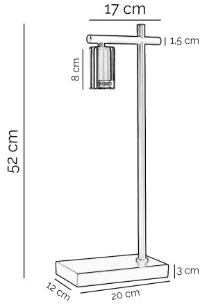 ONLI - Stolní lampa CROSS 1xE27/22W/230V černá/mosaz