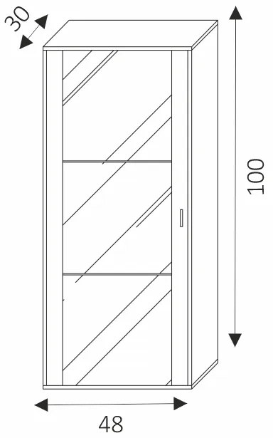 MAXIVA Obývací stěna - DINO, bílá/dub milano