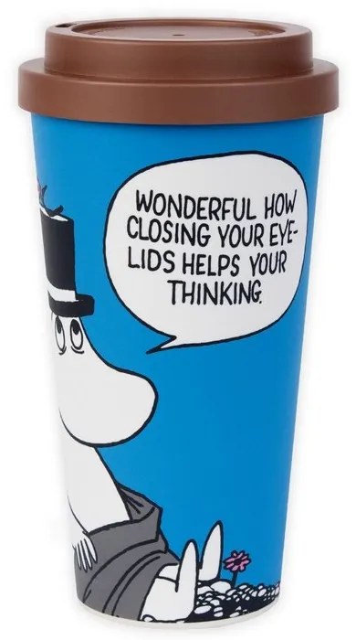 Cestovní hrnek Moominpappa modrý 450ml, NordicBuddies Finsko