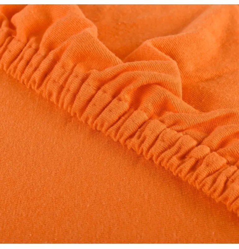 Prostěradlo oranžové jersey EMI, Plachta 90x200