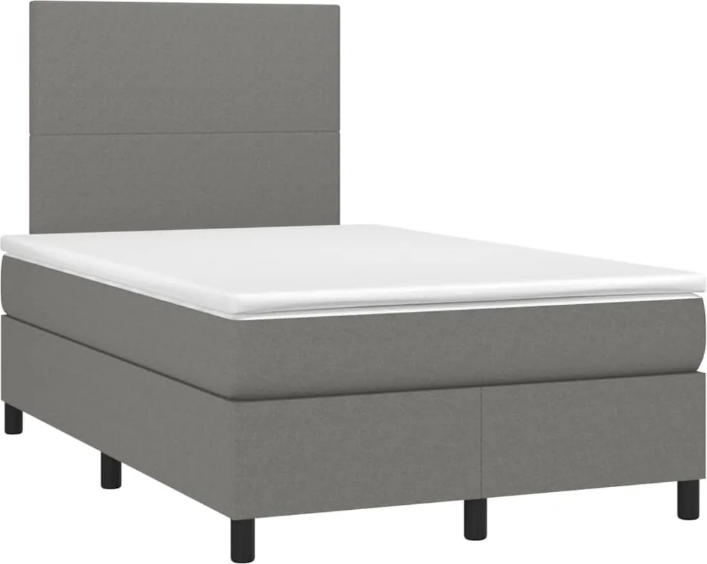 Box spring postel s matrací tmavě šedá 120x190 cm textil 3269868