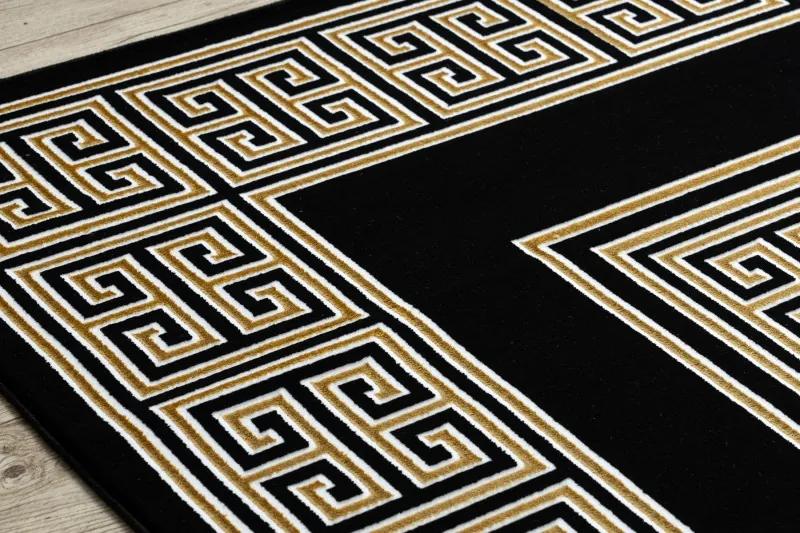 Dywany Łuszczów Kusový koberec Gloss 6776 86 greek black/gold Rozměry koberců: 120x170