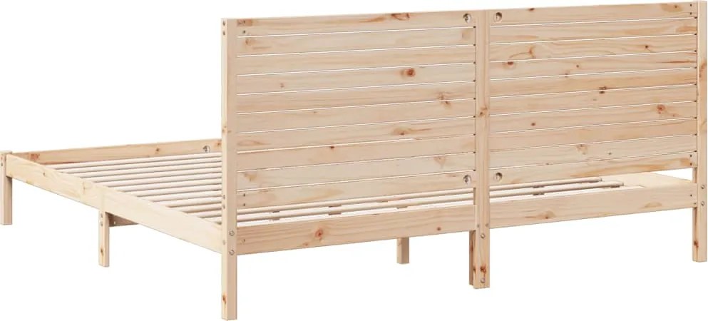 Prodloužený rám postele bez matrace 180 x 220 cm masivní dřevo 3309317