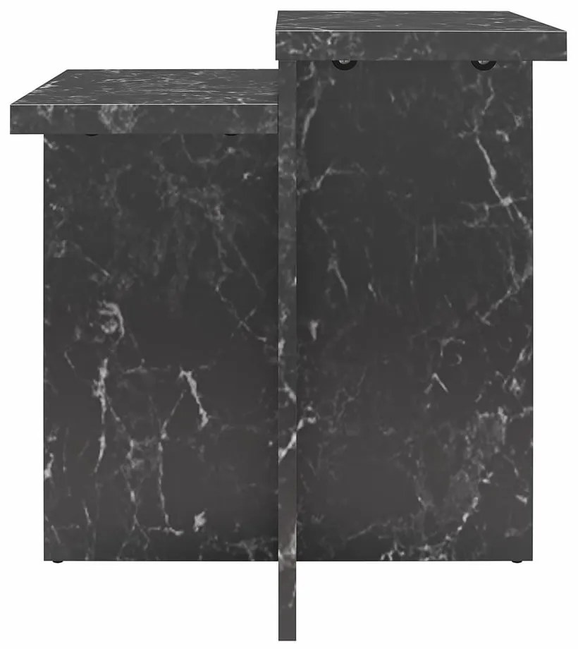 Černý konferenční stolek v dekoru mramoru 56x56 cm Brielle – Støraa