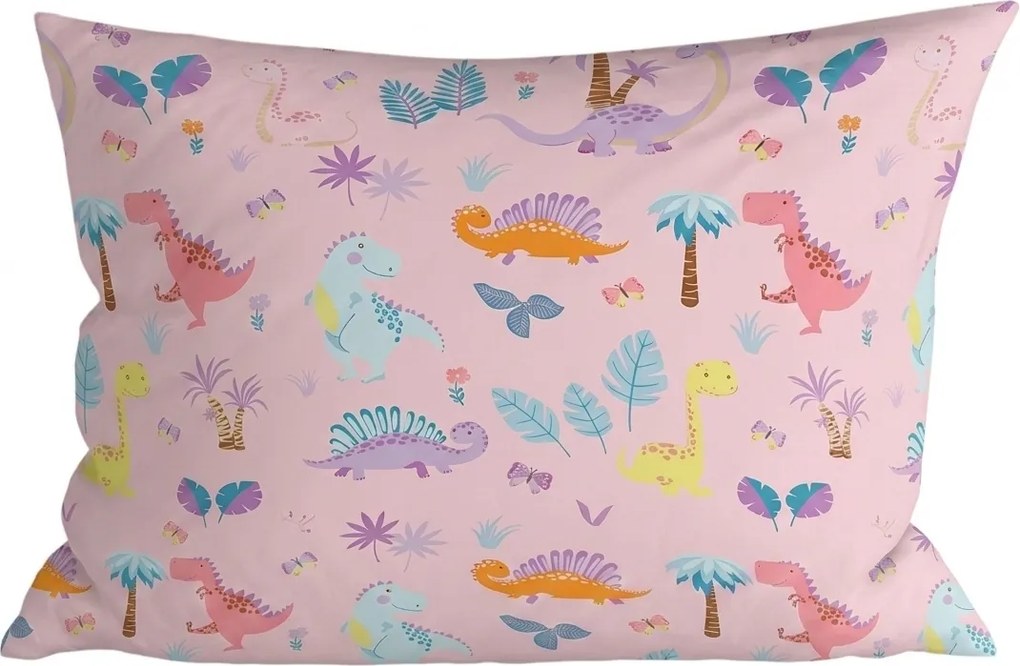 Povlak na polštář z mikrovlákna DINO ISLAND 70x90 cm, barevný