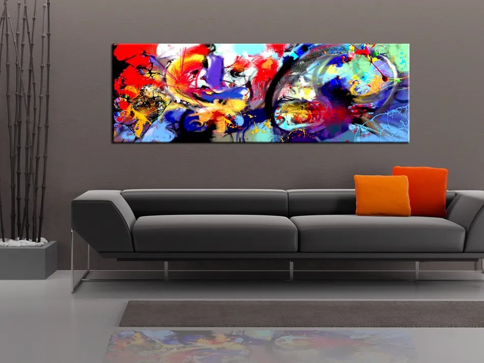 Obraz na plátně Bimago - Colourful Immersion 150x50 cm