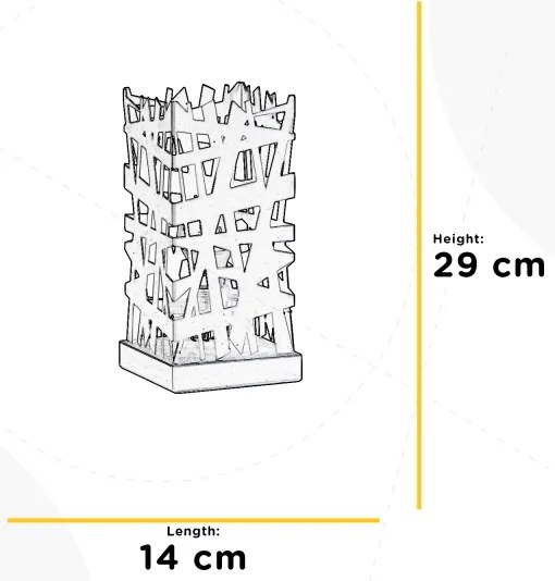 ONLI - Stolní lampa FORESTA 1xE27/15W/230V 29 cm černá