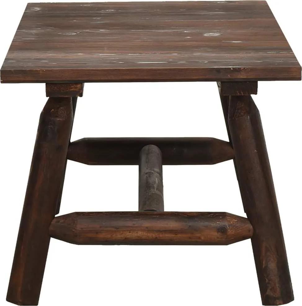 vidaXL Konferenční stolek 90 x 50 x 41 cm masivní smrkové dřevo [363354] Barva: tmavě hnědá