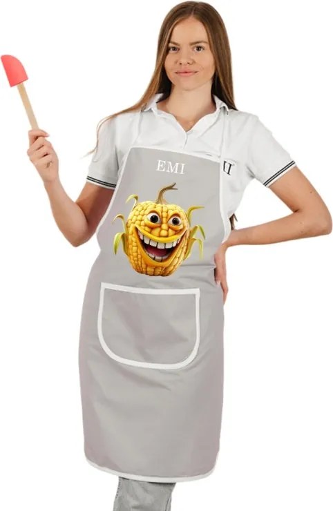 Kuchyňská zástěra Corny EMI, šedá