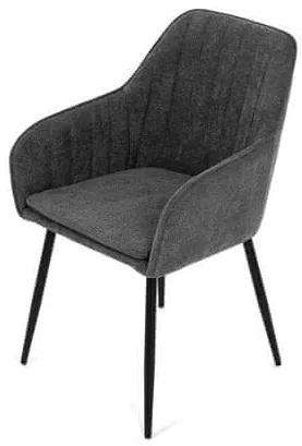 Autronic Moderní jídelní židle Jídelní židle, šedá látka, černý kov (DCL-221 GREY2)