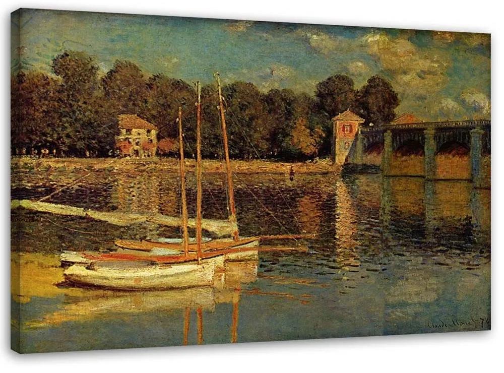 Obraz na plátně REPRODUCTION Most v Argenteuil C.Monet - 120x80 cm