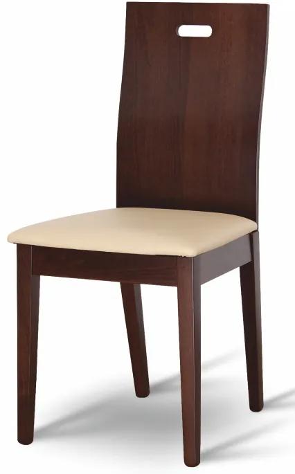 jídelní židle Tempo Kondela Abril, ořech / ekokůže béžová