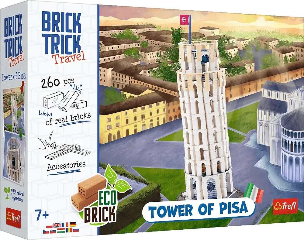 Trefl brick trick travel: šikmá věž v pise l 260 dílů