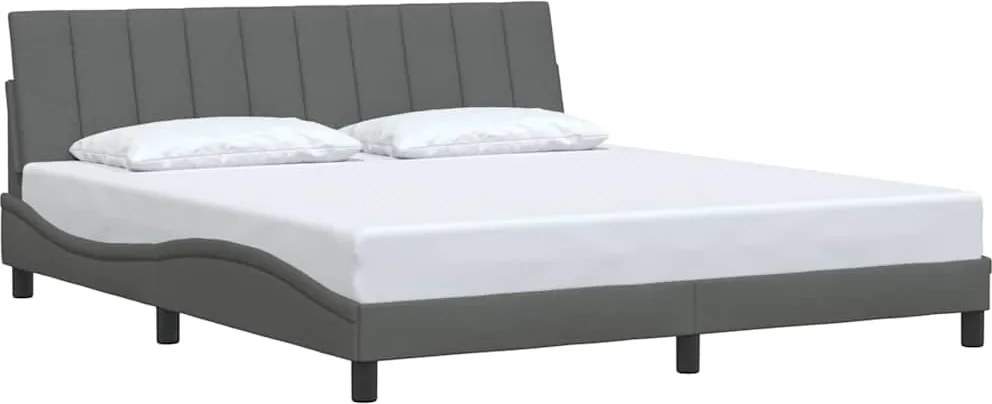 Rám postele bez matrace Hanko tmavě šedý 180 x 200 cm textil 3310406